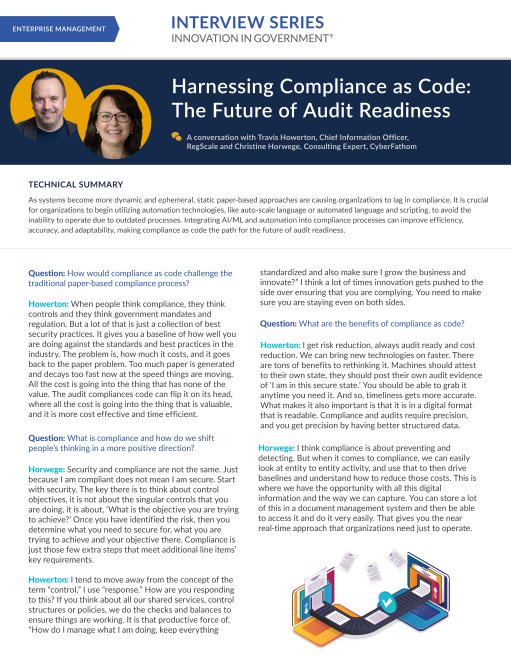 RegScale: Harnessing Compliance as Code: The Future of Audit Readiness ...