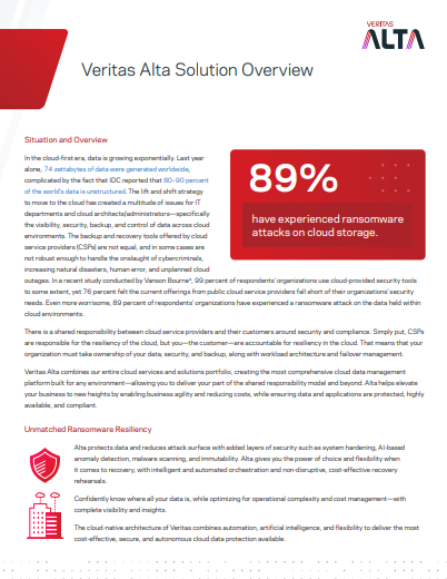 Veritas Technologies Data Protection, Backup & Recovery | Carahsoft