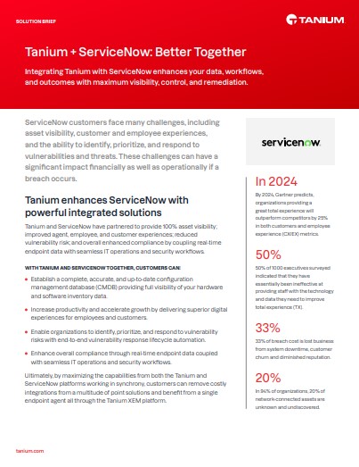 Tanium on ServiceNow: CMDB Asset Visibility & Management | Carahsoft